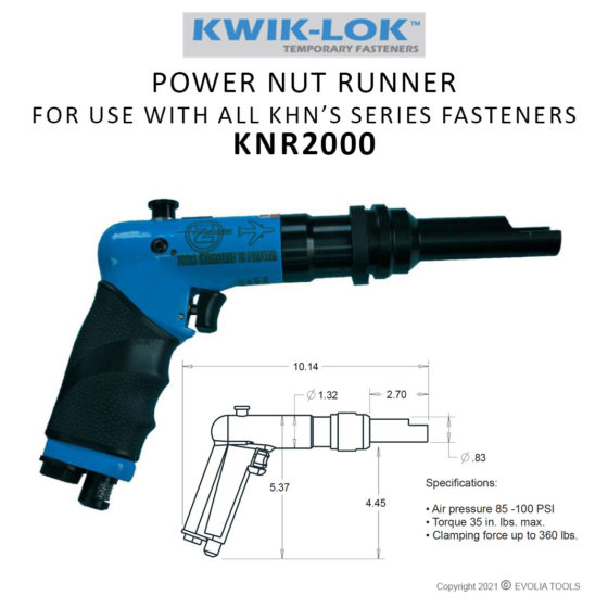HEX NUT TEMPORARY FASTENER 0-1/2" GRIP KWIK LOK CLECO KHN - Evolia Tools