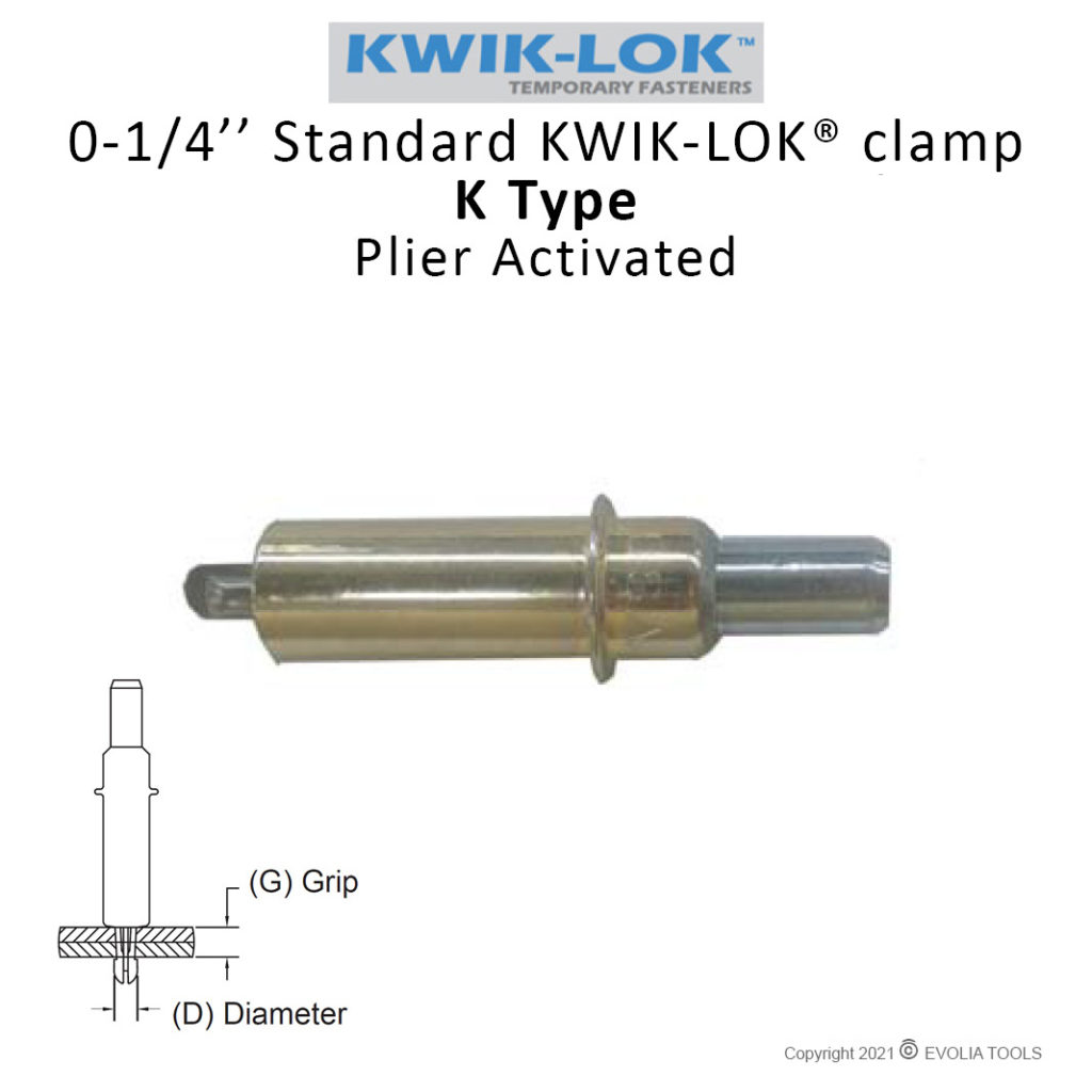 KWIK LOK CLECO CLAMPS K TYPE - Evolia Tools