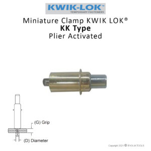 KWIK LOK MINIATURE CLAMPS KK CLECO TYPE - Evolia Tools