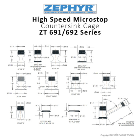 ZT691 High Speed Microstop Countersink Cage ZT692 - Evolia Tools