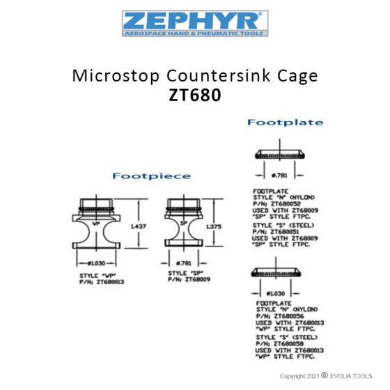 ZT680 Microstop Countersink Cage - Evolia Tools